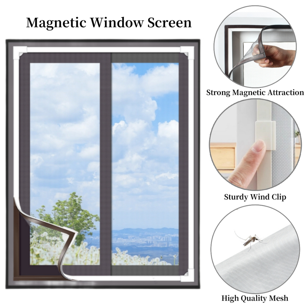 🔥Malaysia In Stock🔥 Full Set Magnetic Mosquito Net Window DIY Insect ...