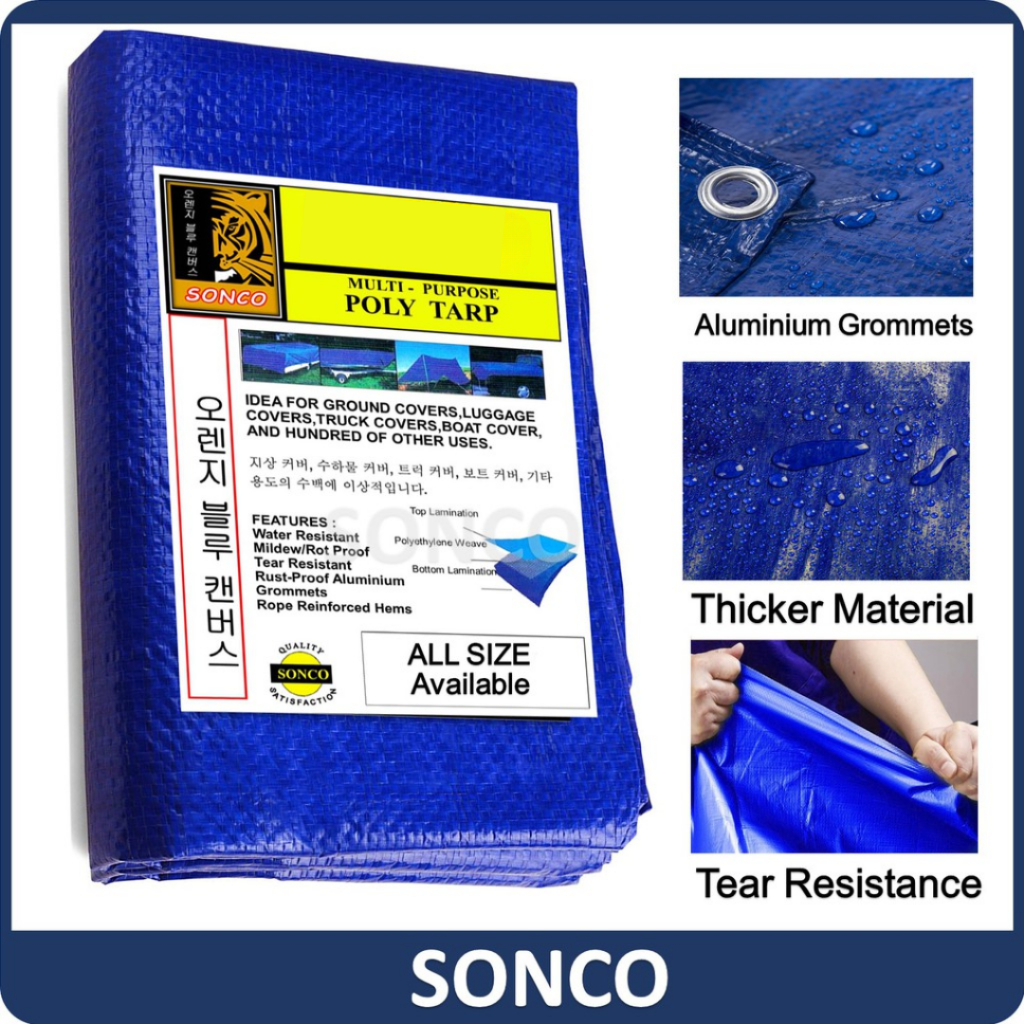 30 ft*30 ft Blue Orange Water Resistance Flexible Sheet Canvas ...