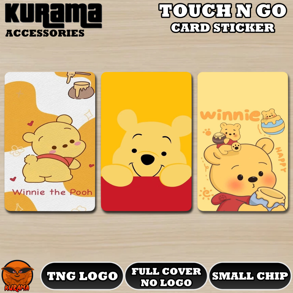 [ WINNIE THE POOH ] Touch n Go Card Sticker Cover / Credit Card Sticker ...