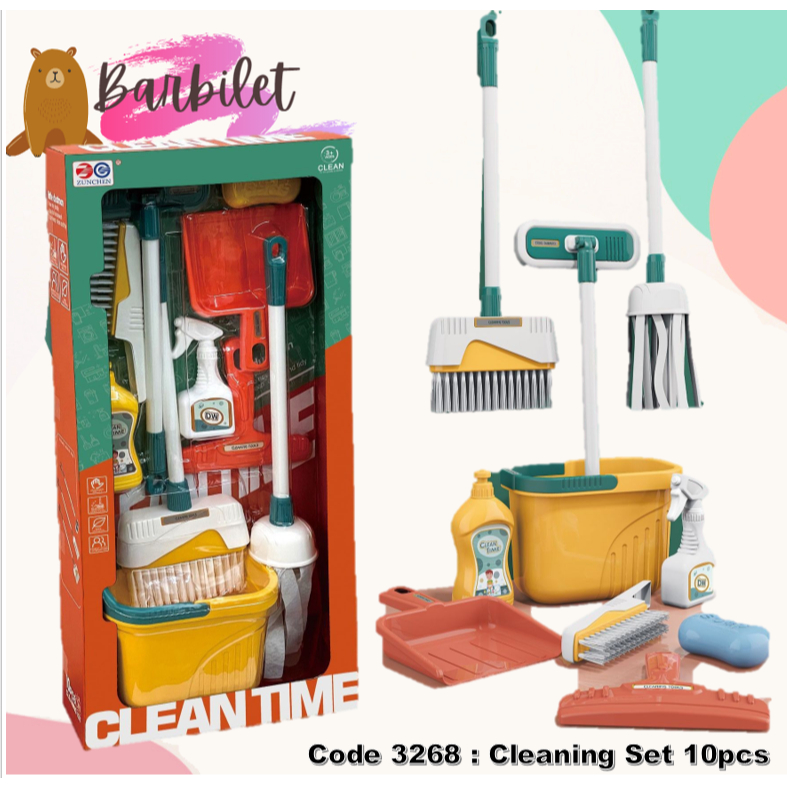 Mainan Alat Pembersih 10PCS Kids Cleaning KIt Toy Set Simulation ...