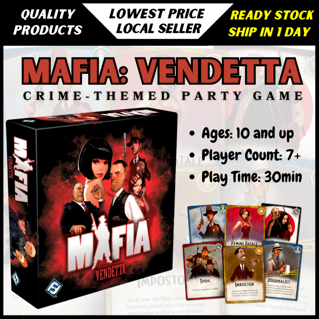 Mafia:Vendetta Board Game for Adult Friends Family Find The Truth Party ...