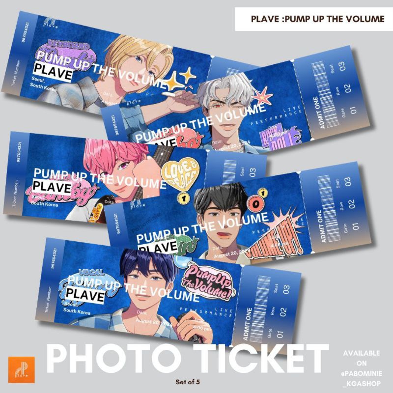[PLAVE] PHOTO TICKET PLAVE PUMP UP VOLUME BAMBY NOAH YEJUN HAMIN EUNHO STRIP PHOTO SET 2PCS 5PCS ...