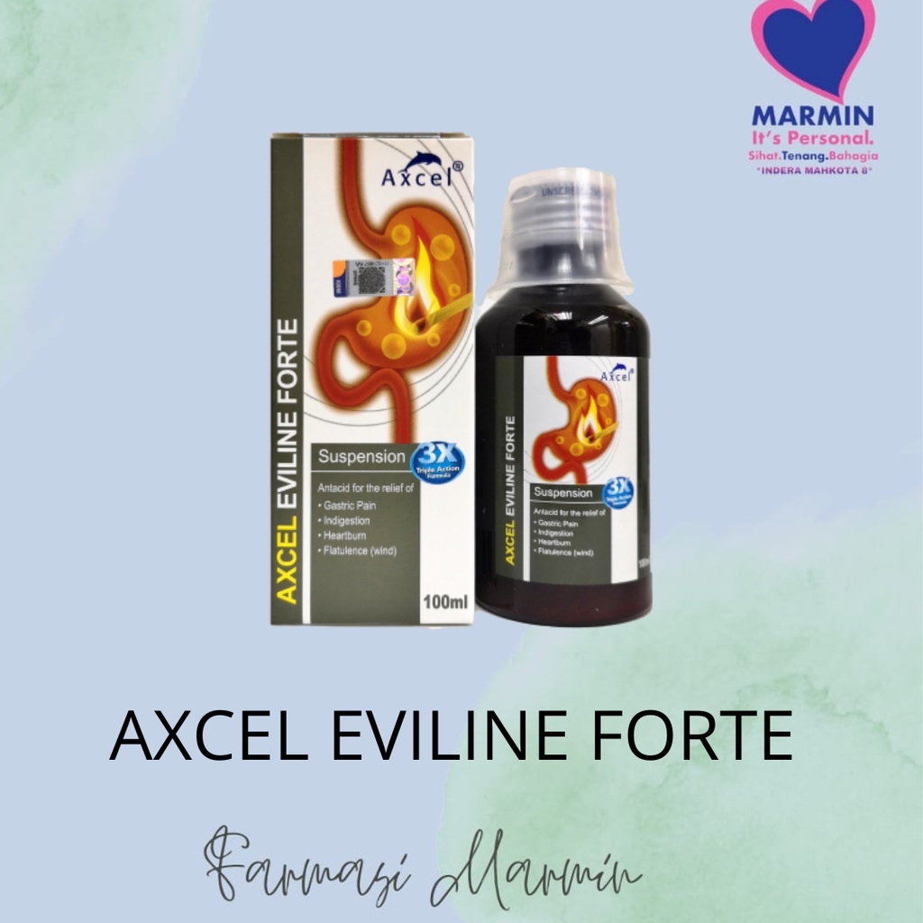 UBAT GASTRIK / ANGIN - AXCEL EVILINE FORTE SUSPENSION (120ML) | Shopee ...