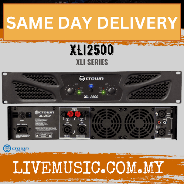 Crown XLi 2500 Two-channel, 750W @ 4Ω Power Amplifier ( XLi2500 / XLi ...