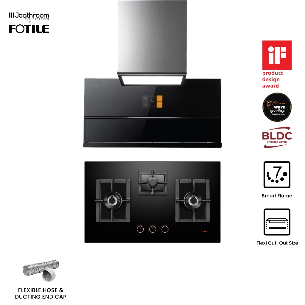 FOTILE X-Series AMG9007-i chimney hood + FOTILE GEG88306 EPS-i Series ...