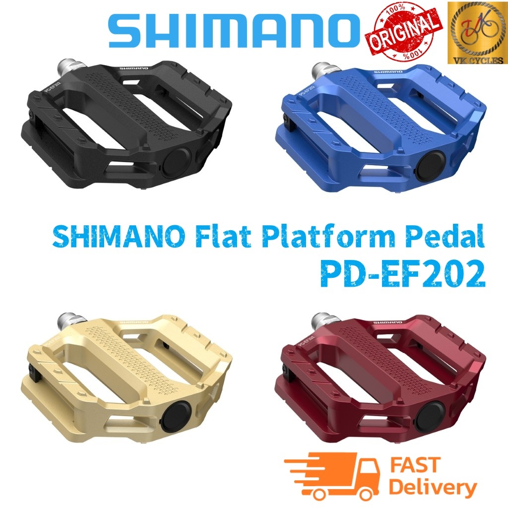 Shimano Flat Pedal PD-EF202 Cycling Pedals All Mountain Touring City ...