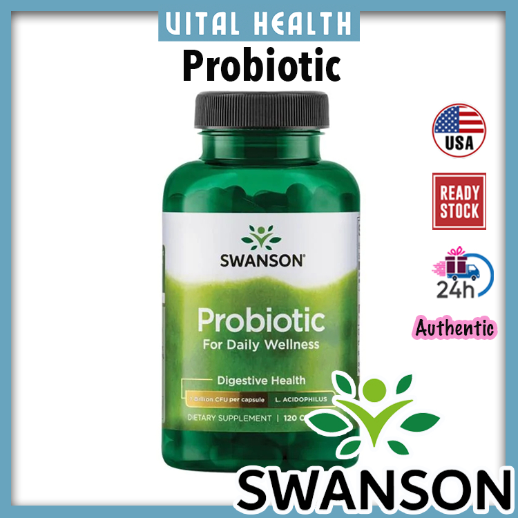 Swanson Probiotics Probiotic for Daily Wellness (1 Billion CFU) for ...