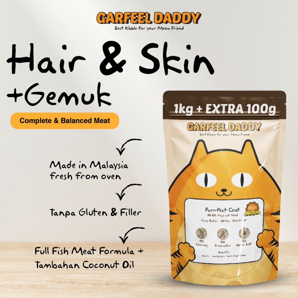【Protein 30%】 Premium TUNA Kibbles 1.1kg Makanan Kucing Gemuk & Bulu ...