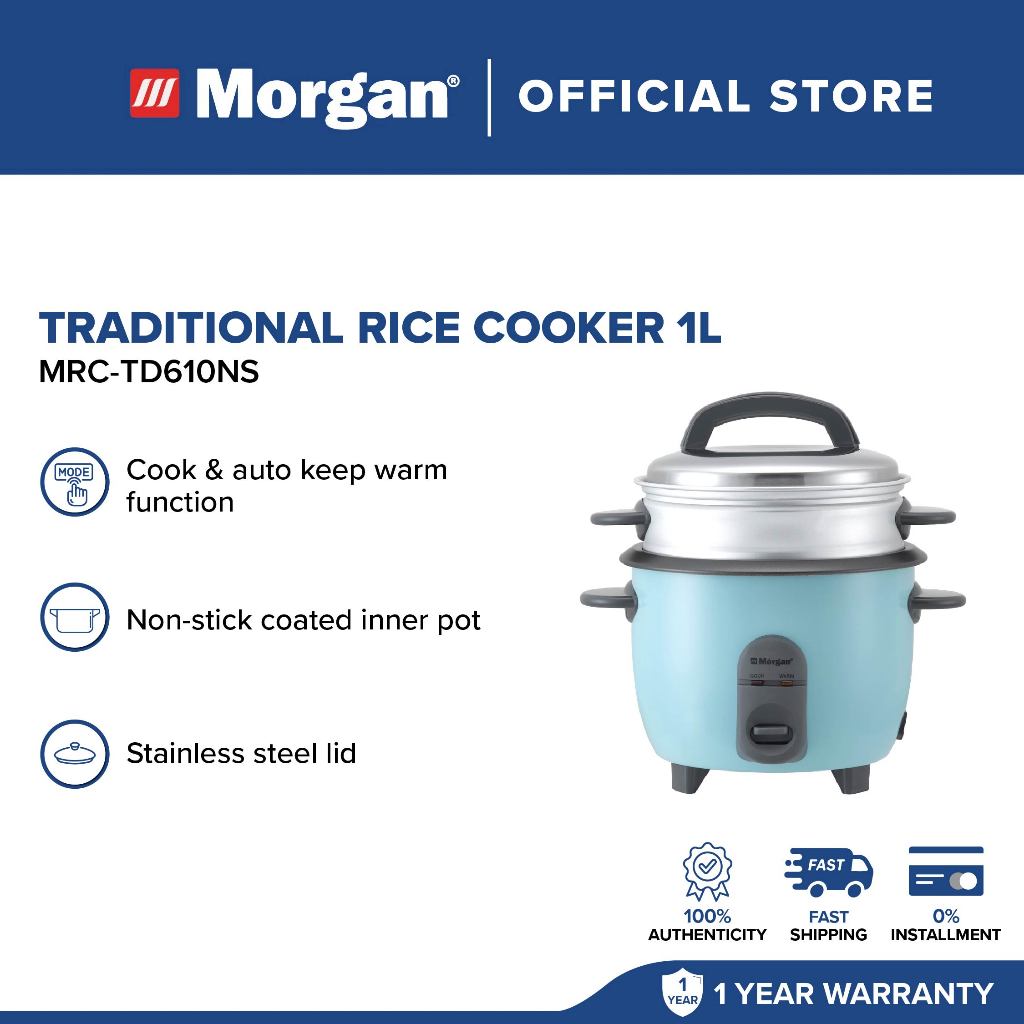 [FREE Rice Scoop & Measuring Cup] Morgan Non-stick Traditional Rice ...