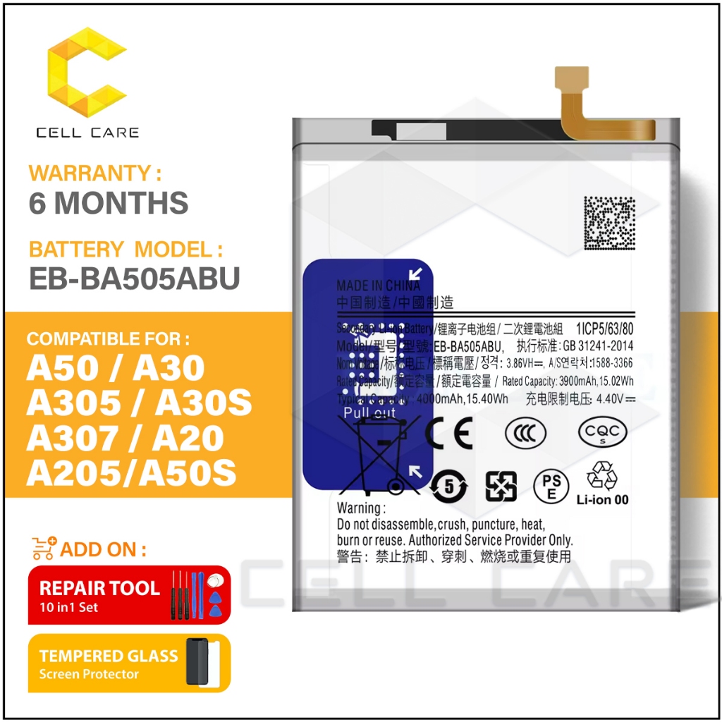Battery Compatible For SAMSUNG A20 A30 A30S A50 A50S A205 A305 A307 ...