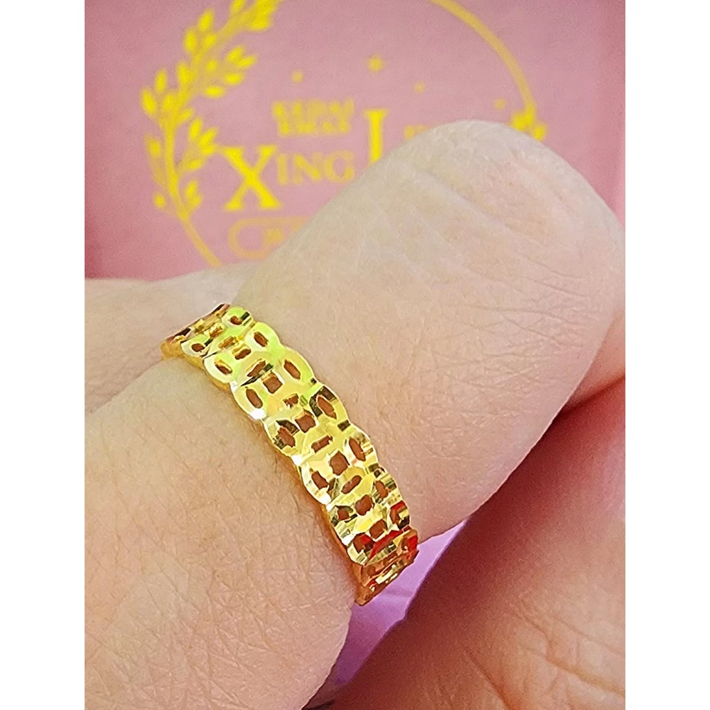 Xing Leong 1.3g+ Cincin Coin Emas 916 1.3g+ Coin Ring 916 Gold | Shopee ...