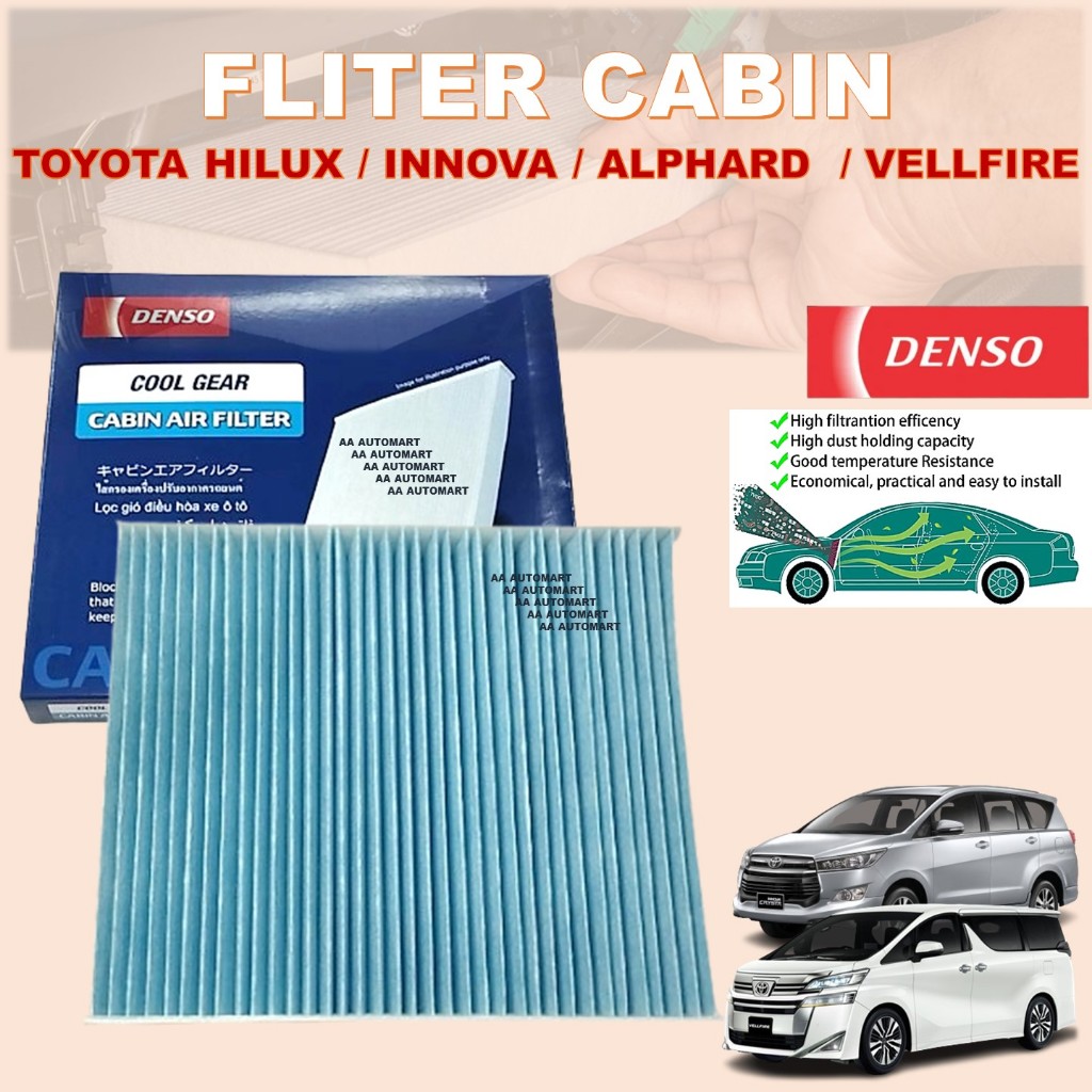 DENSO CABIN AIR COND FILTER 87139-0K060 TOYOTA HILUX REVO GUN125 INNOVA ...