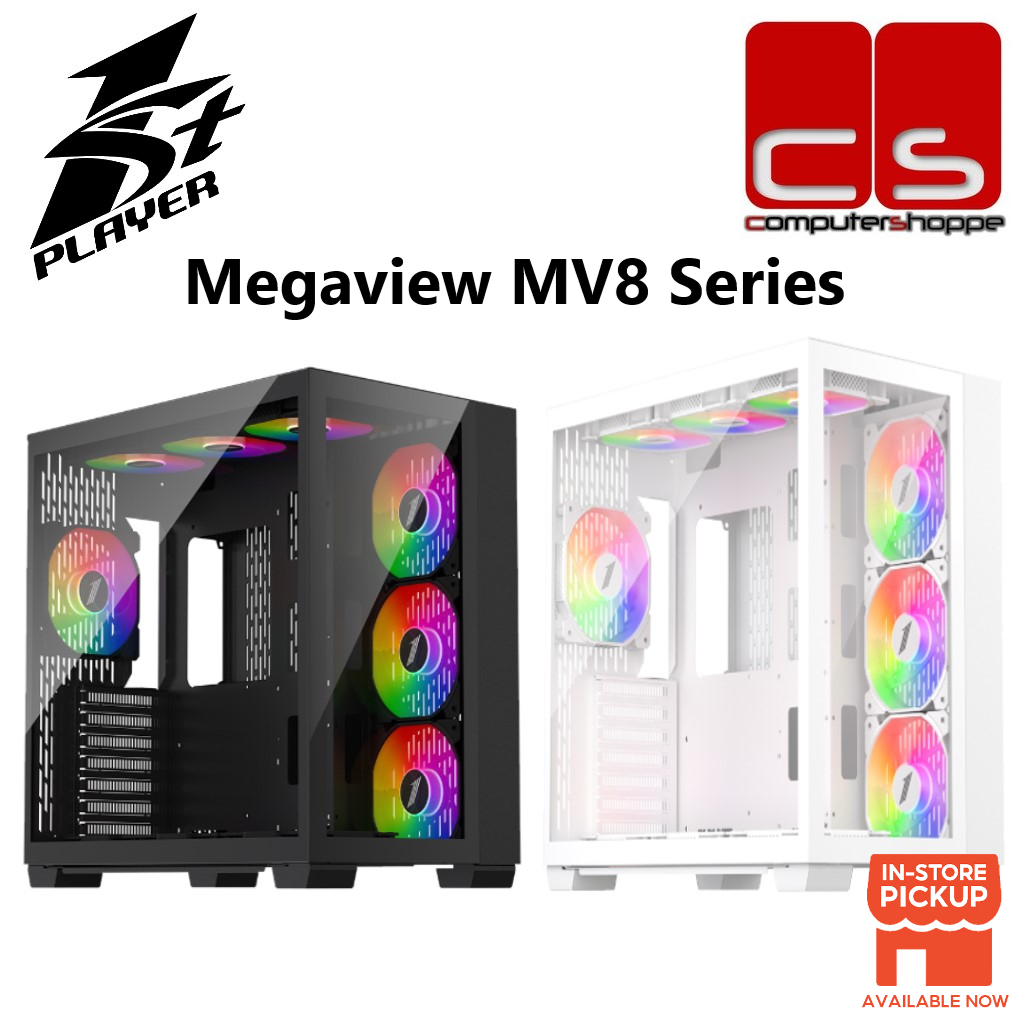 1stPlayer Megaview MV8 Series ATX Mid-Tower Case - MV8 / MV8-TP ...