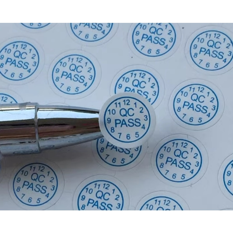 QC PASS Labels Showing Month 1 to 12 Quality Control Stickers for ...