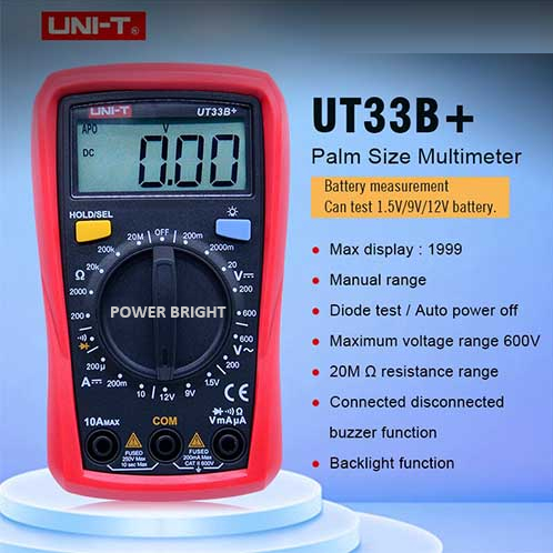 UNI-T [ UT33B+ ] PALM SIZE MULTIMETER .UT33+ SERIES | Shopee Malaysia