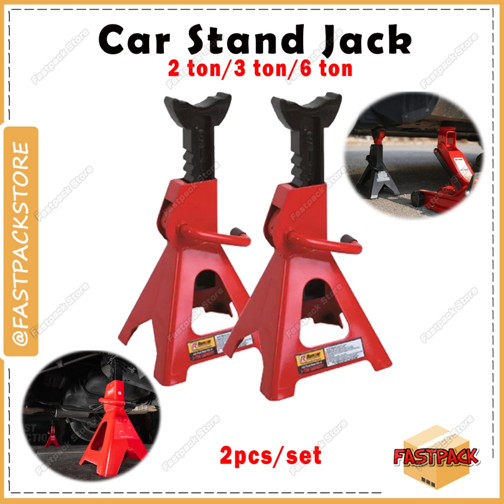 Car Stand Jack Heavy Duty Double Safety Locking Steel Garage Jack ...