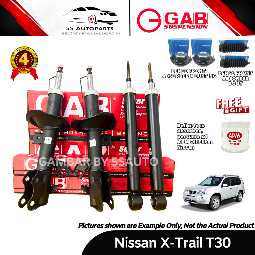 GAB Nissan X-Trail T30 (00'-07') Front (Depan) & Rear (Belakang) Gas ...