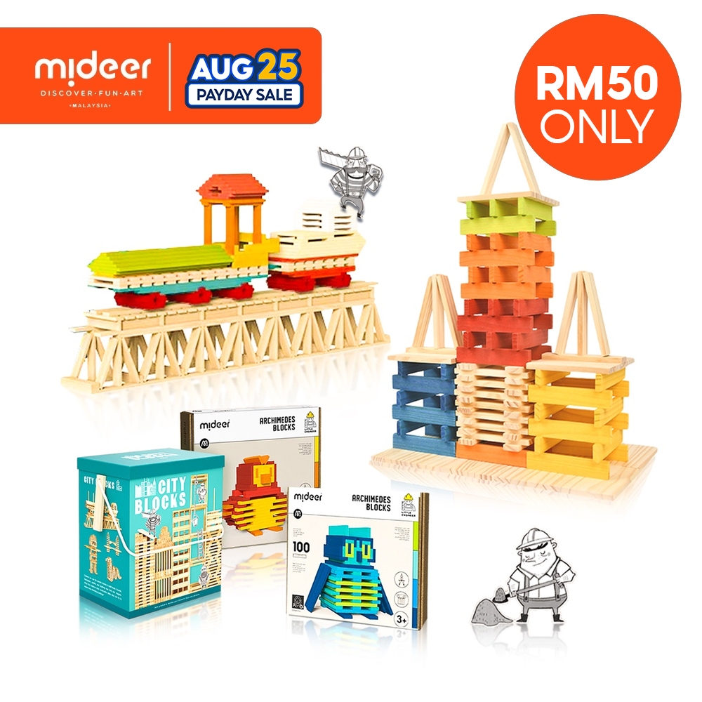 Mideer Creative Tower City Blocks - 5 Designs Available | Shopee Malaysia