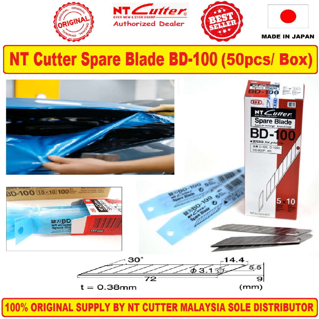 *ORIGINAL* NT Cutter Spare Blade BD-100 Refill Best for Tinted Film ...