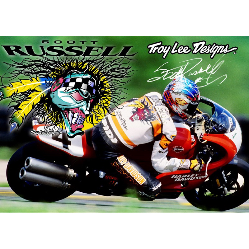 🔥🇺🇸Troy Lee Design🔥 5.5 inch Retro Scoot Russell Screaming Chief ...