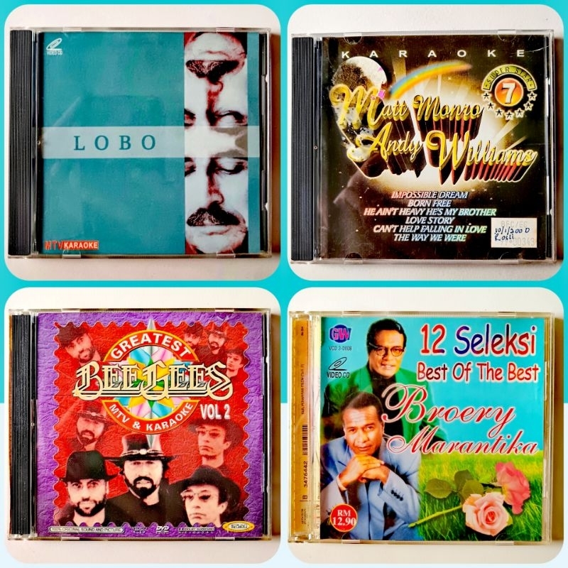 [PRELOVED] VINTAGE CLASSIC MTV KARAOKE VCD Lobo + Matt Monro & Andy Williams + Bee Gees + Broery ...