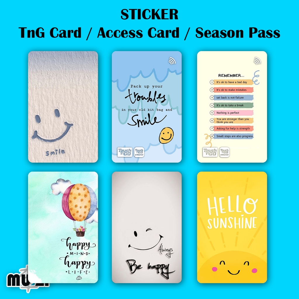 Quotes TnG Card STICKER NFC STICKER Waterproof Thick Hard Material ...