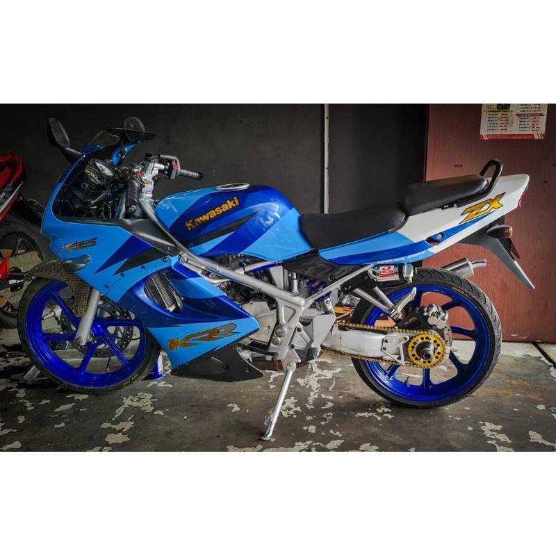 KAWASAKI RR150 COVERSET RR150 MALAYSIA BIRU VS BIRU LOLIPOP CUSTOM DESIGN | Shopee Malaysia