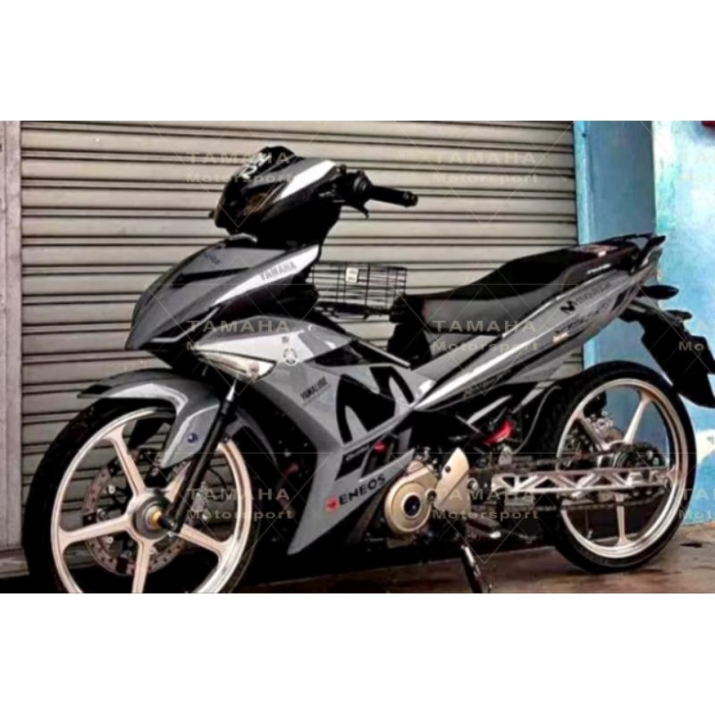 Yamaha Y15 Y15zr V1 V2 velozi Movistar nardo grey cover set free emblem ...