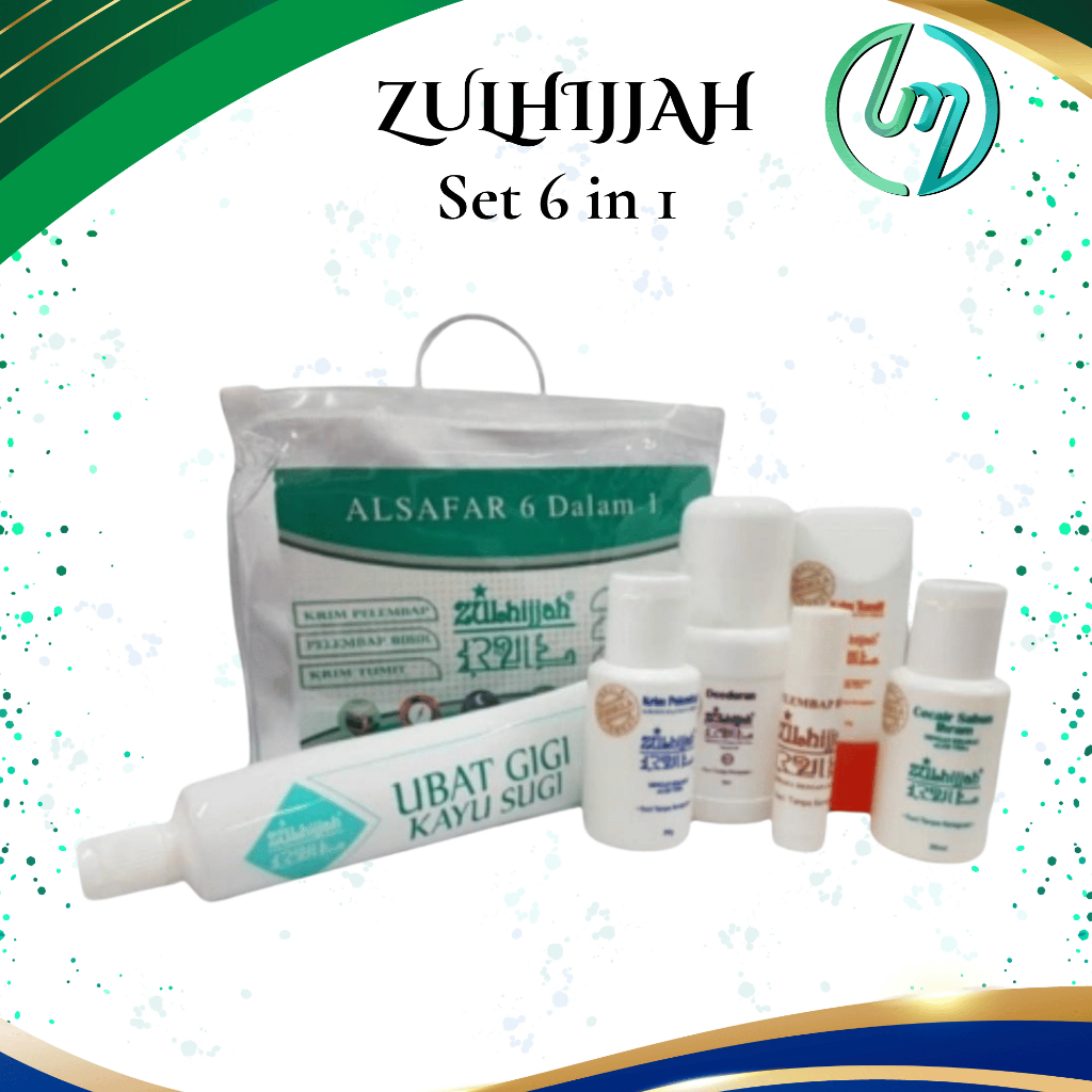 ZULHIJJAH Kosmetik Ihram Haji Umrah SET SAFAR (6in1) Sabun, Lipbalm, Deodoran, Krim , Losyen ...