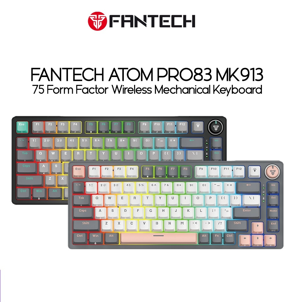 Fantech Gaming Keyboard Atom Pro83 MK913 with Tri-Mode Connection, 5 ...