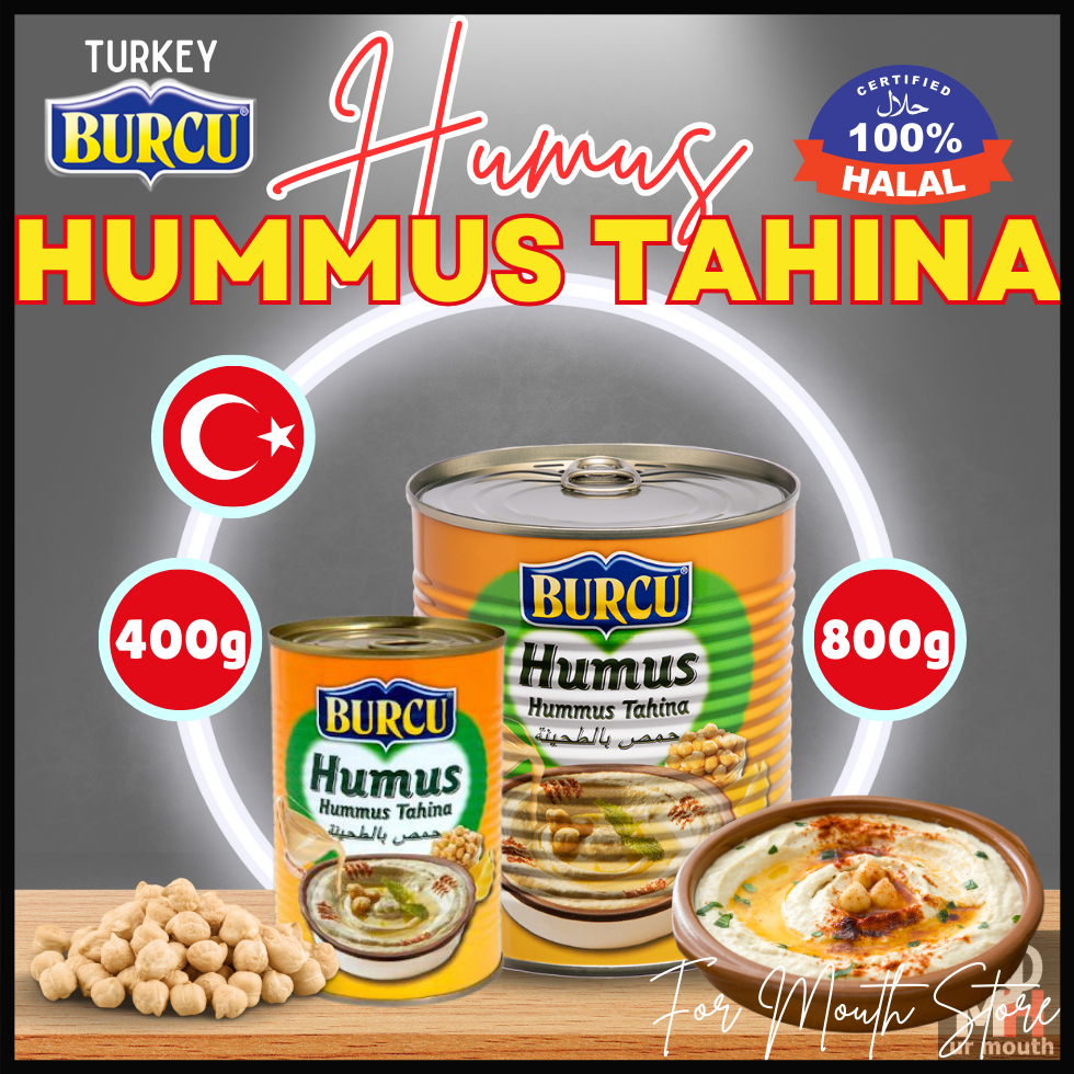 400/800g Burcu Hummus Tahina Humus Tahini Hummus Tahini Kacang Kuda ...