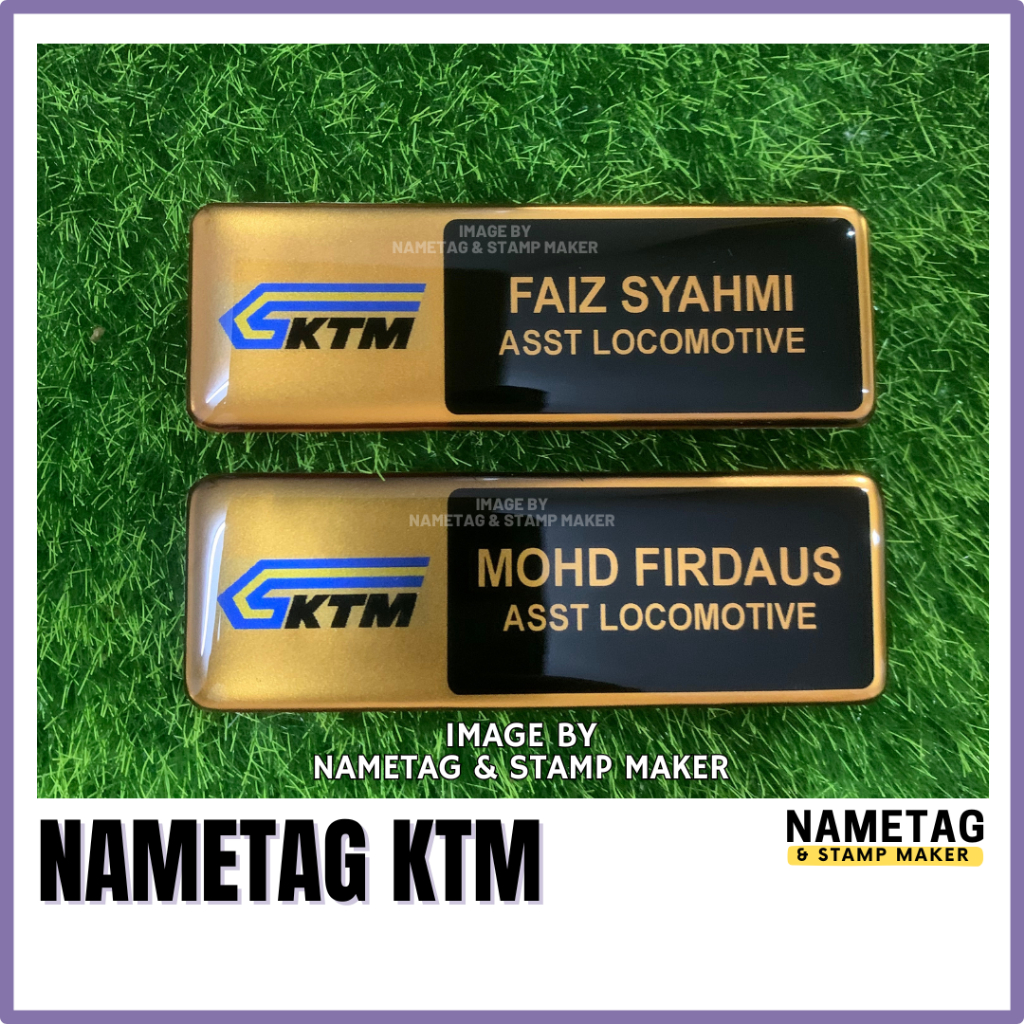 NAMETAG KTM METAL SAIZ 75X25MM | Shopee Malaysia