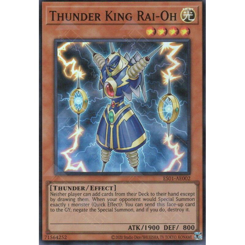 Yugioh ES01-AE002 Thunder King Rai-Oh (SR) | Shopee Malaysia