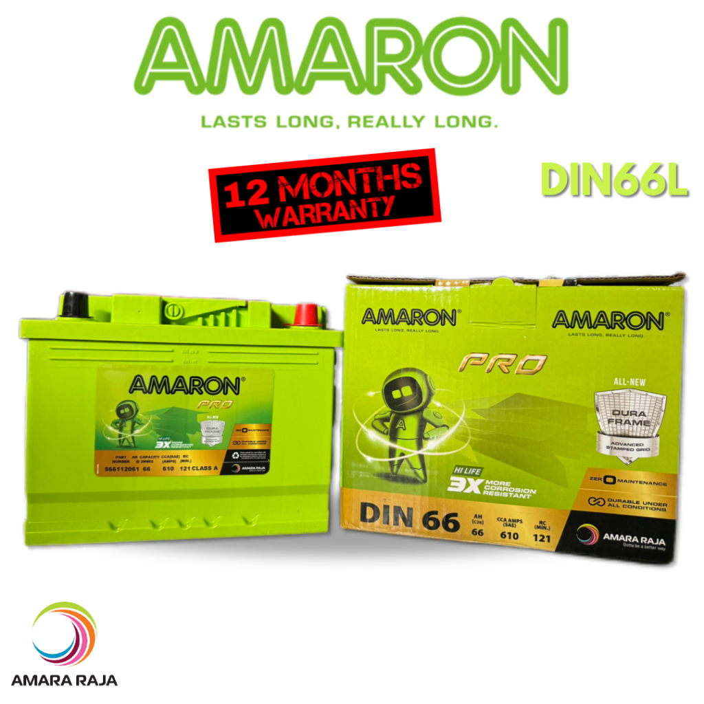 【SABAH】Amaron Pro DIN66 DIN66L Car Bateri Kereta Made in India Proton ...