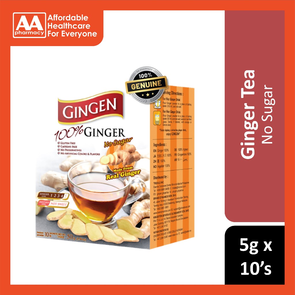 Gingen 100% Instant Ginger Tea (No Sugar) 5gx10's | Shopee Malaysia