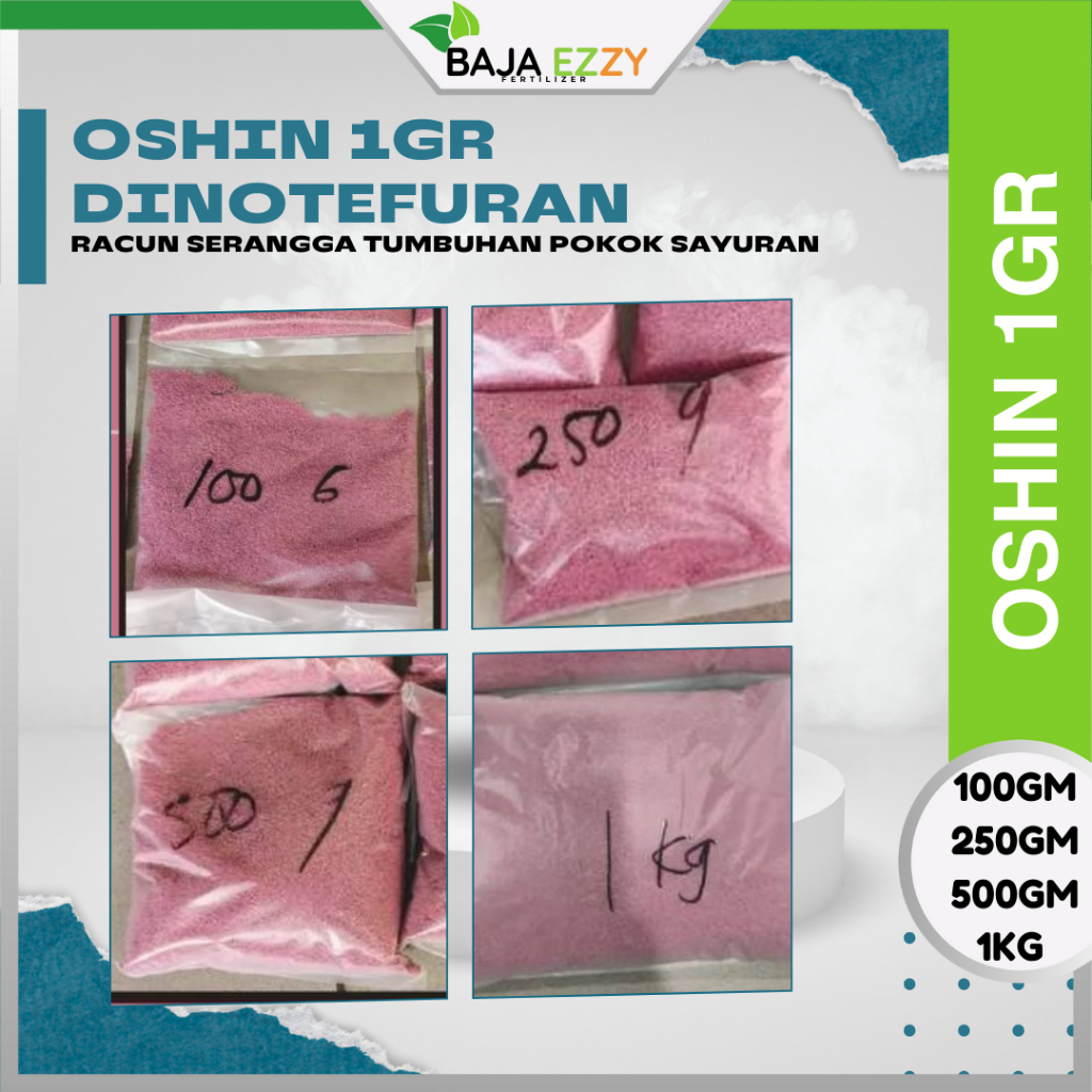 Oshin 1GR Dinotefuran 1% Racun Serangga Tumbuhan Pokok Sayuran 1kg sama mcm starkle g | Shopee ...