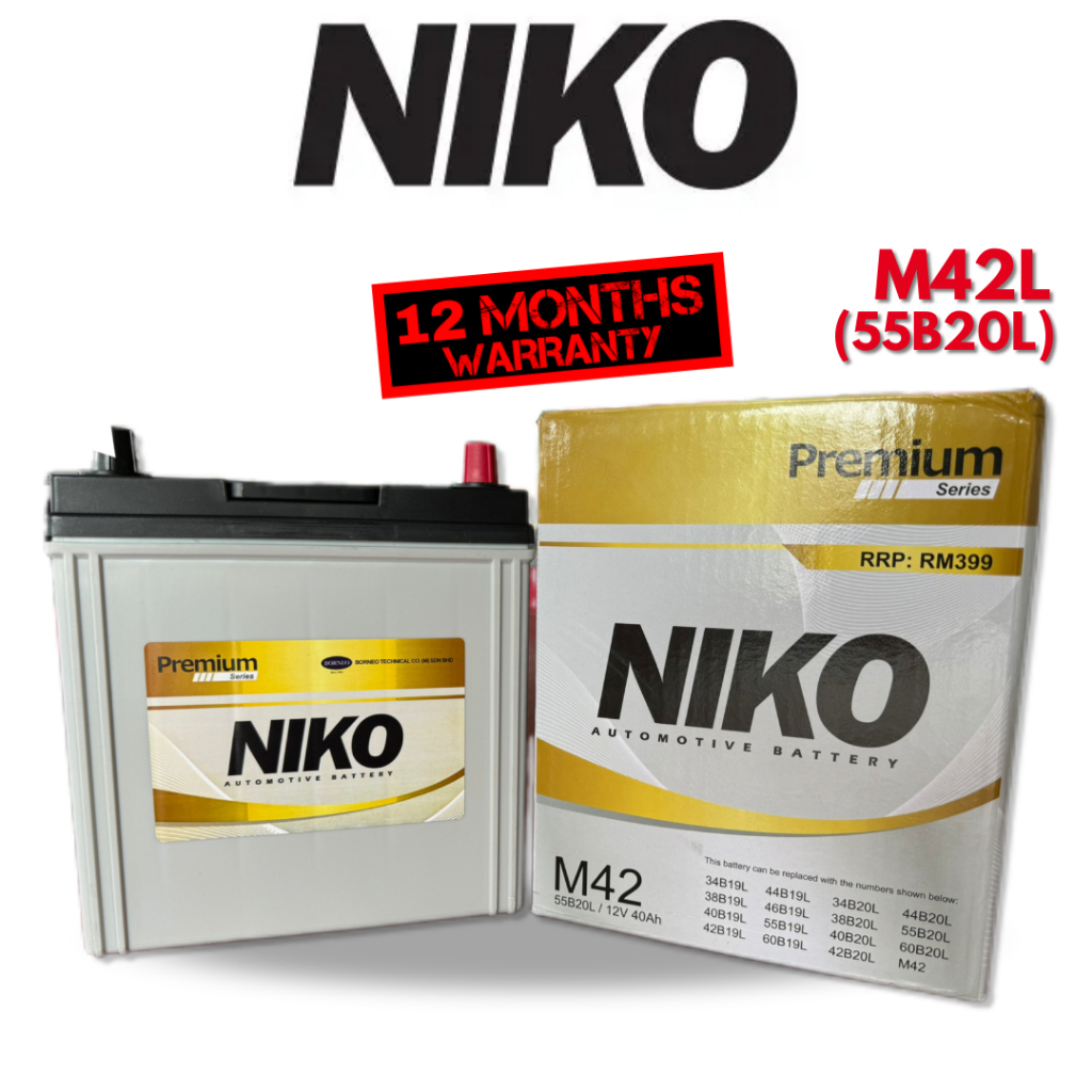 【SABAH】NIKO Gold Premium M42L 55B20L Car Bateri Kereta Made in Korea ...