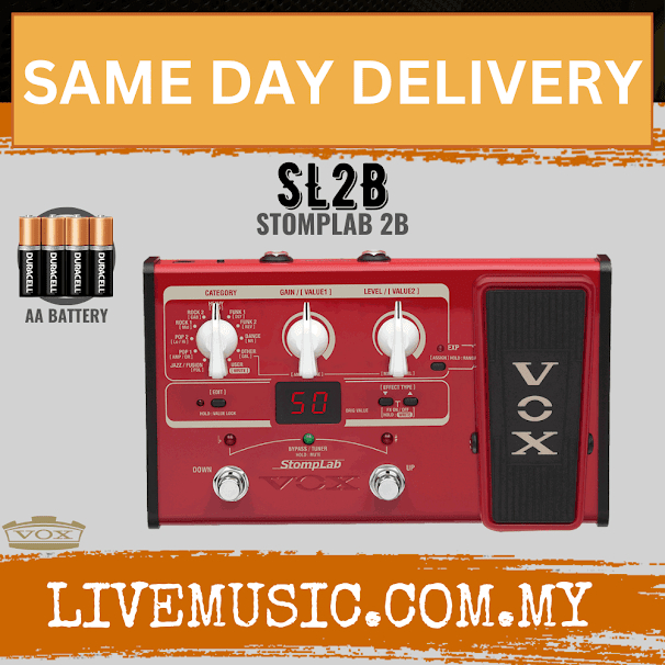 Vox StompLab 2B - Bass Effect Processor (SL-2B SL2B) | Shopee Malaysia