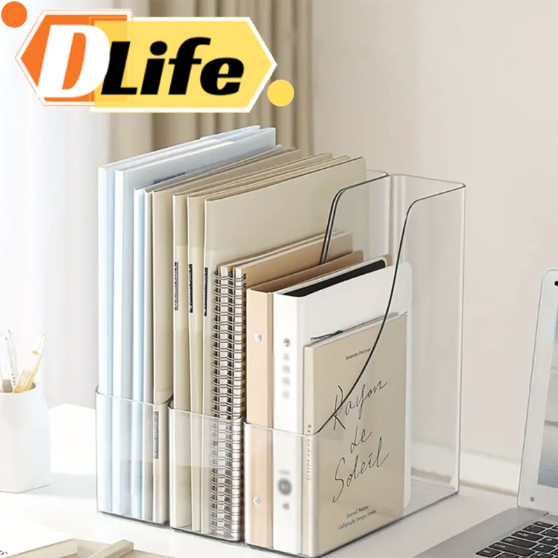 D.life Design Plastic Slim Vertical File Folder Bin Storage Organizer ...