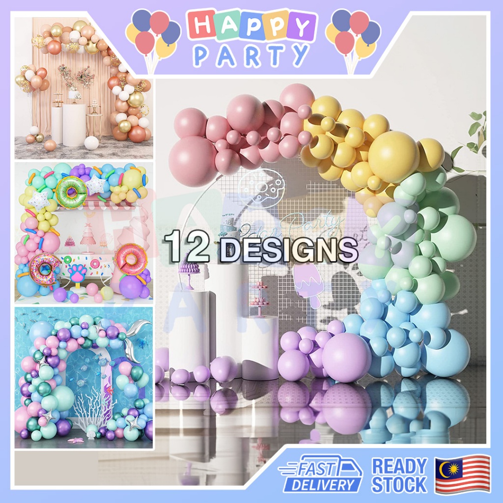 🎈READY STOCK🎈Party Balloon Set DIY Balloon Garland Arch Stand Birthday ...