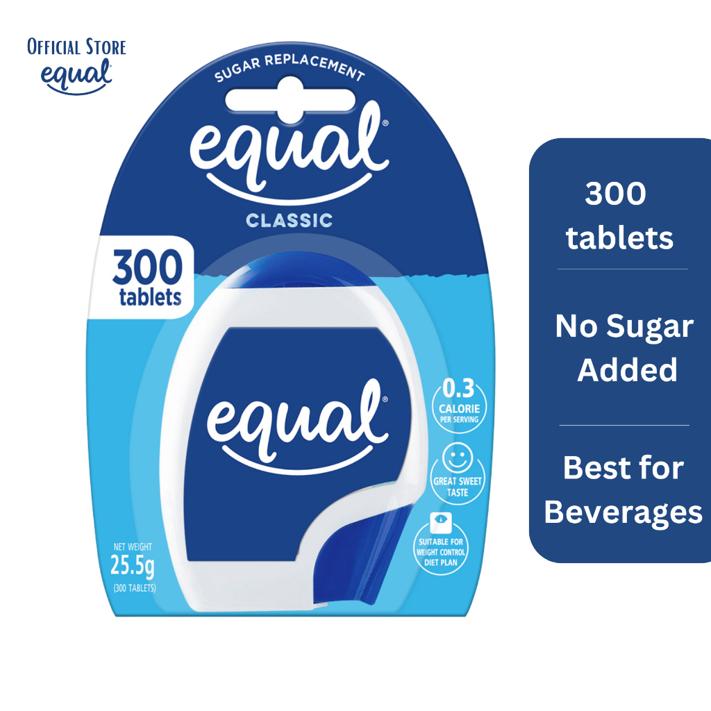 EQUAL CLASSIC 300 tablets, 0 Calorie Sweetener Tablets, Sugar ...