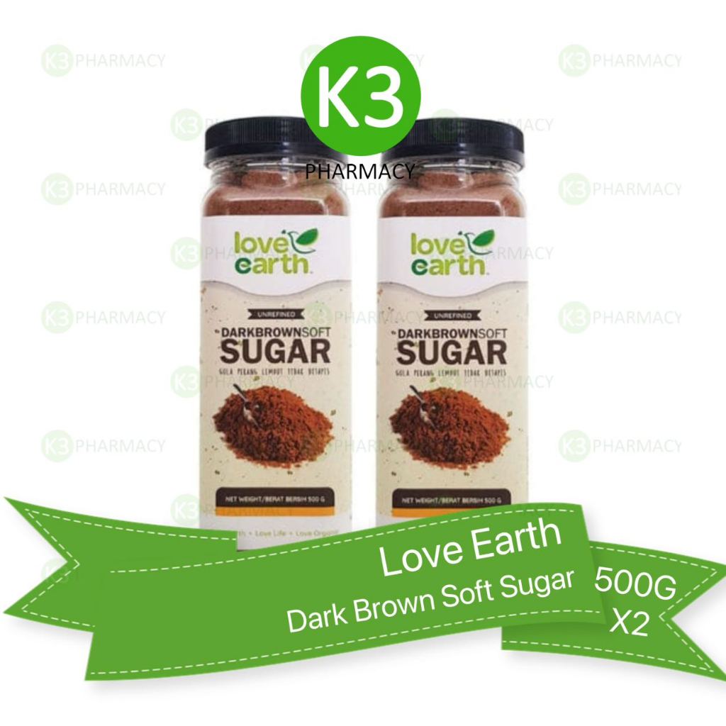 Love Earth Unrefined Dark Brown Soft Sugar (500G) Brown Sugar Gula ...