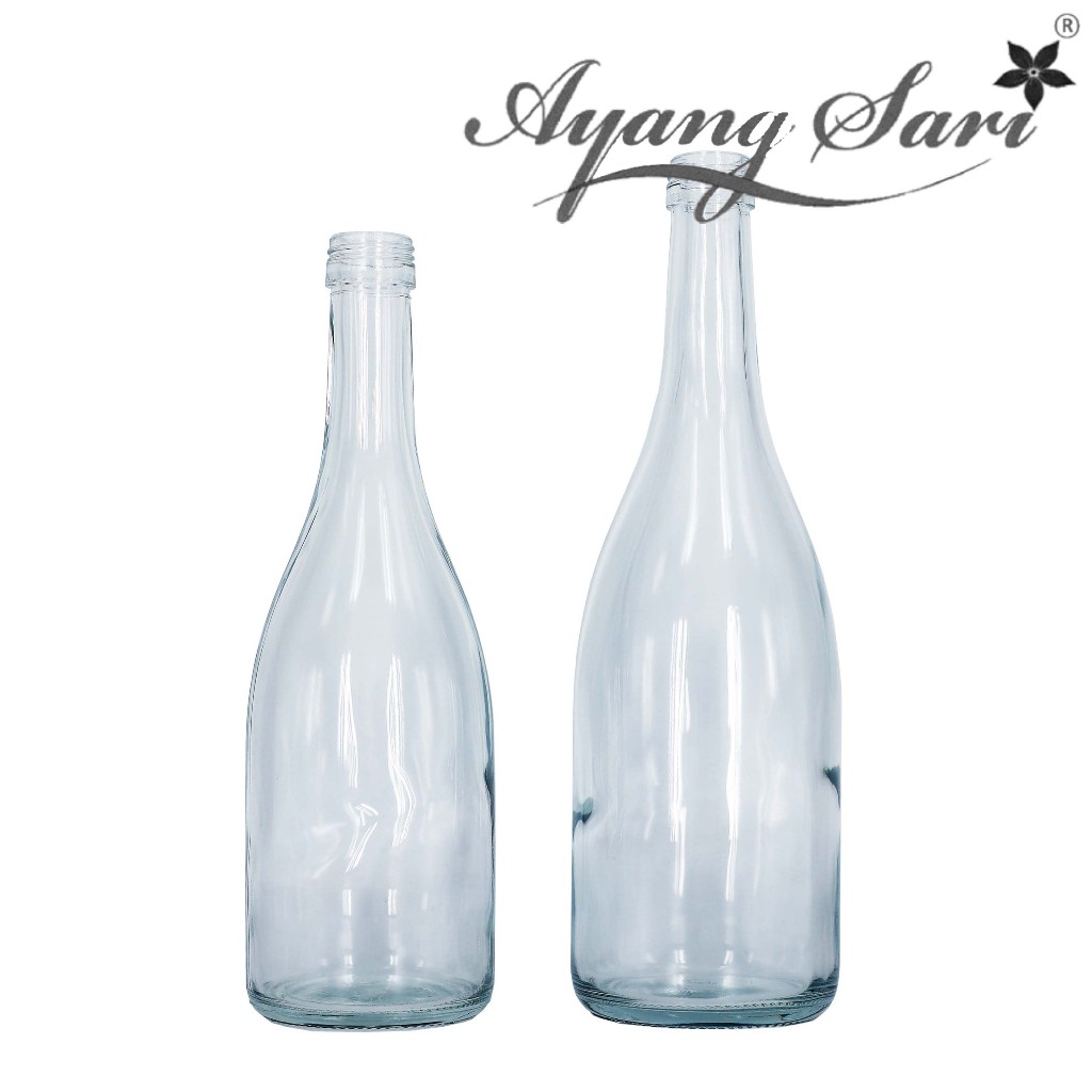Long Neck Transparent Round Juice Bottle/Botol Jus/果汁瓶 500,700ML ...