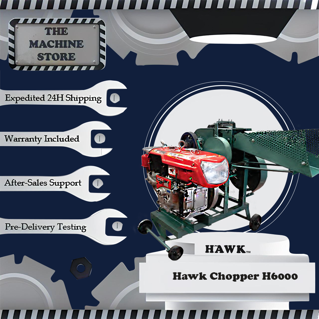 HAWK Chopper H6000 c/w Diesel Engine Tokai Japan Brand 9.5 HP MADE IN ...