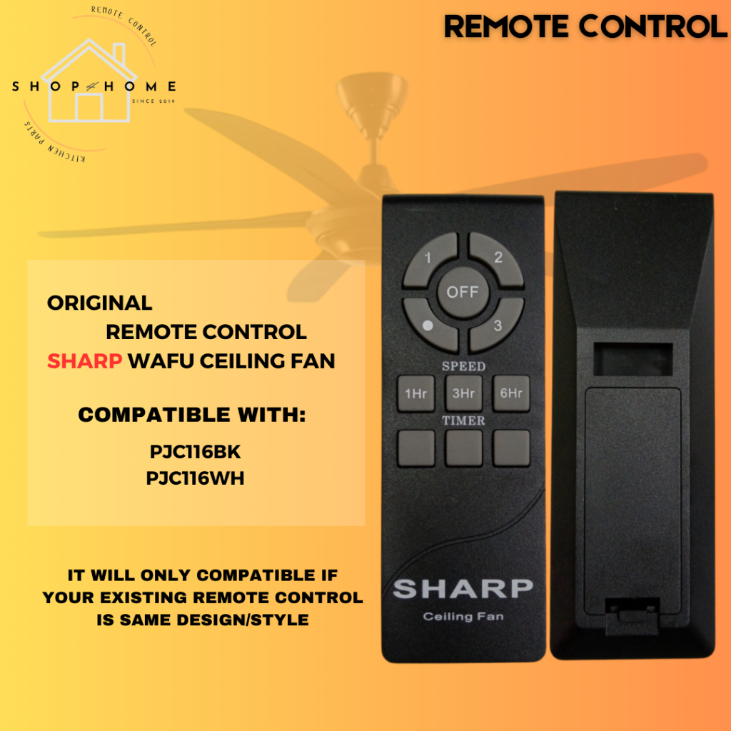 *ORIGINAL* SHARP CEILING FAN REMOTE CONTROL REMOTE KIPAS SILING ...