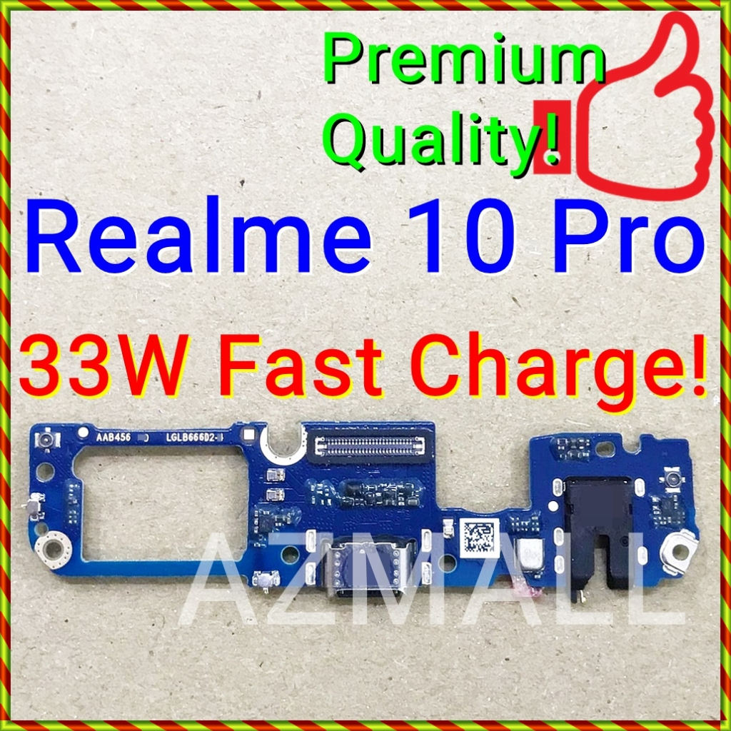 (33W Fast Charge) NEW ORI Charging Port FULL IC SUB Board MIC Ribbon Realme 10 Pro 5G / 10 4G ...