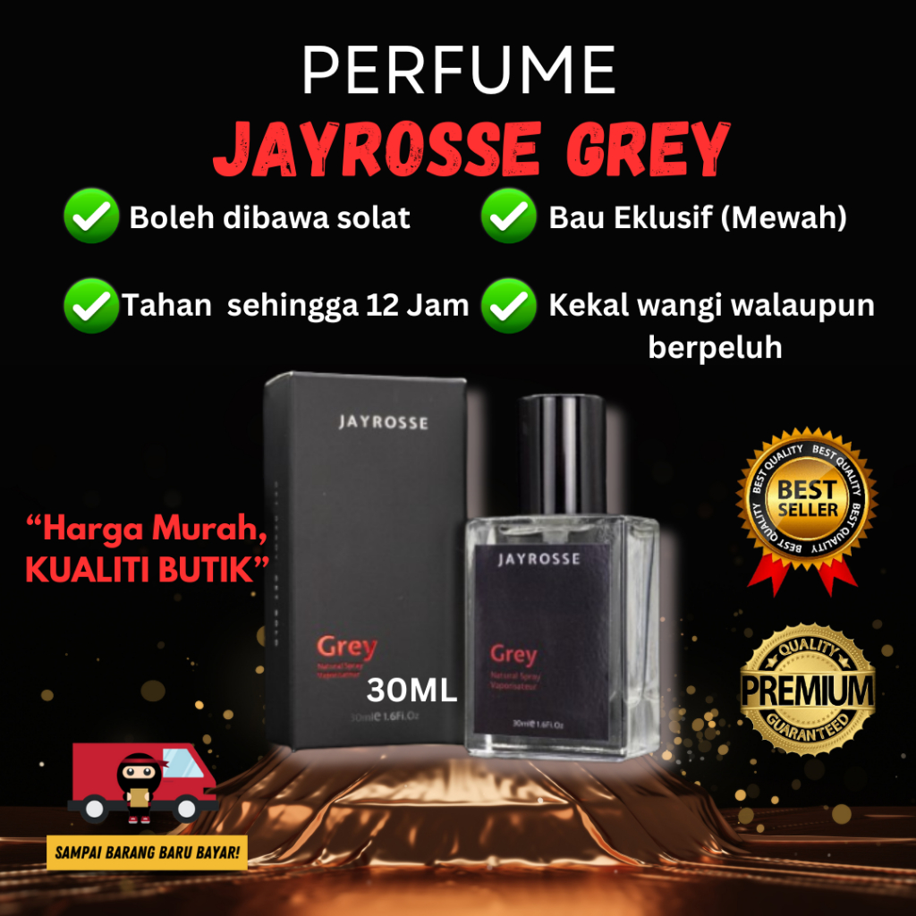 JAYROSSE Grey Perfume (30ml) O.R.I | Shopee Malaysia