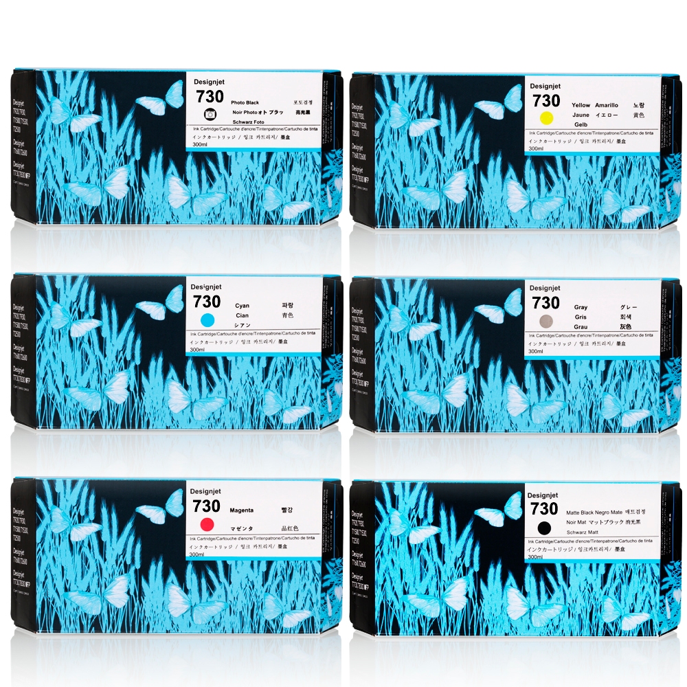 HP 730 730B Ink Cartridge With Full Pigment & Dye Ink HP730 For HP ...