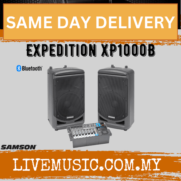 Samson Expedition XP1000B 1000W 10 Channel Portable PA System With ...