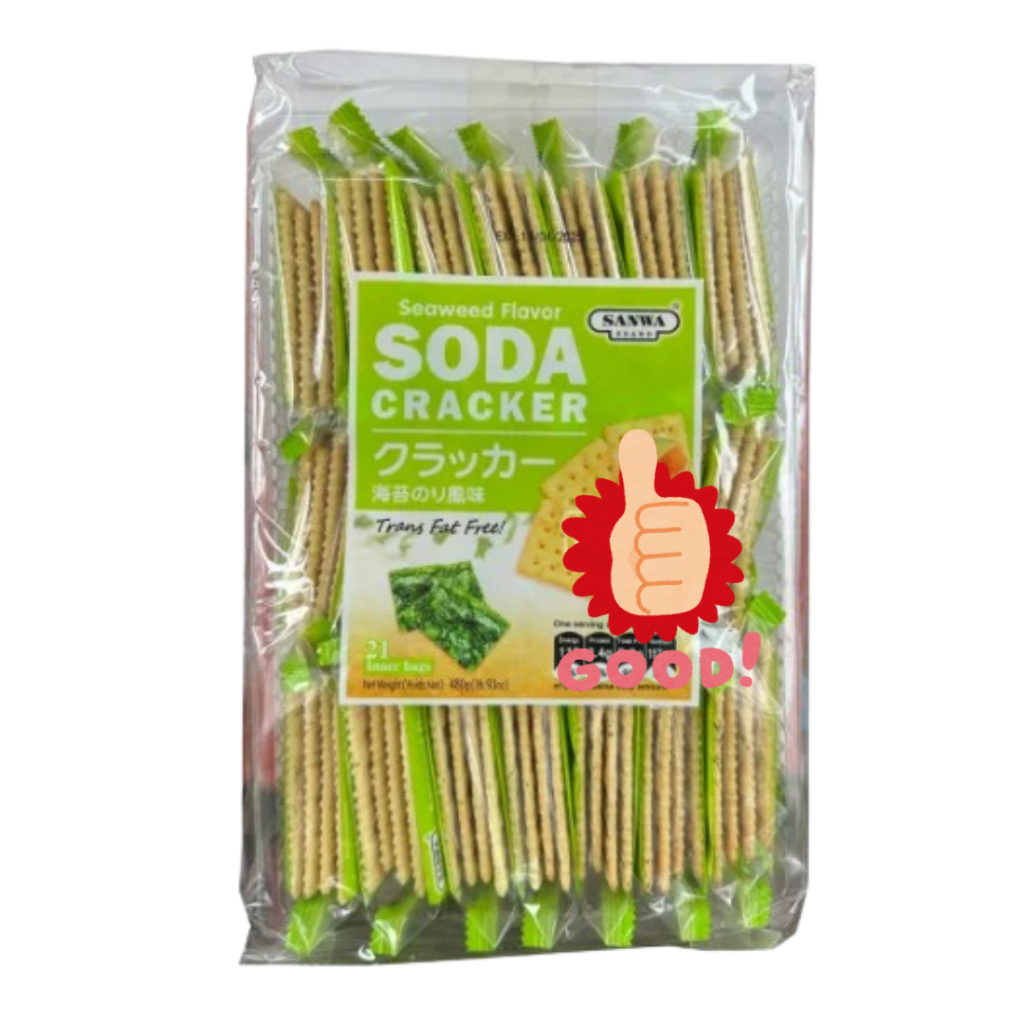 SANWA SODA Crackers Soda Biscuits 480g 苏打饼干/ TRAIN Brand Gel Layer ...